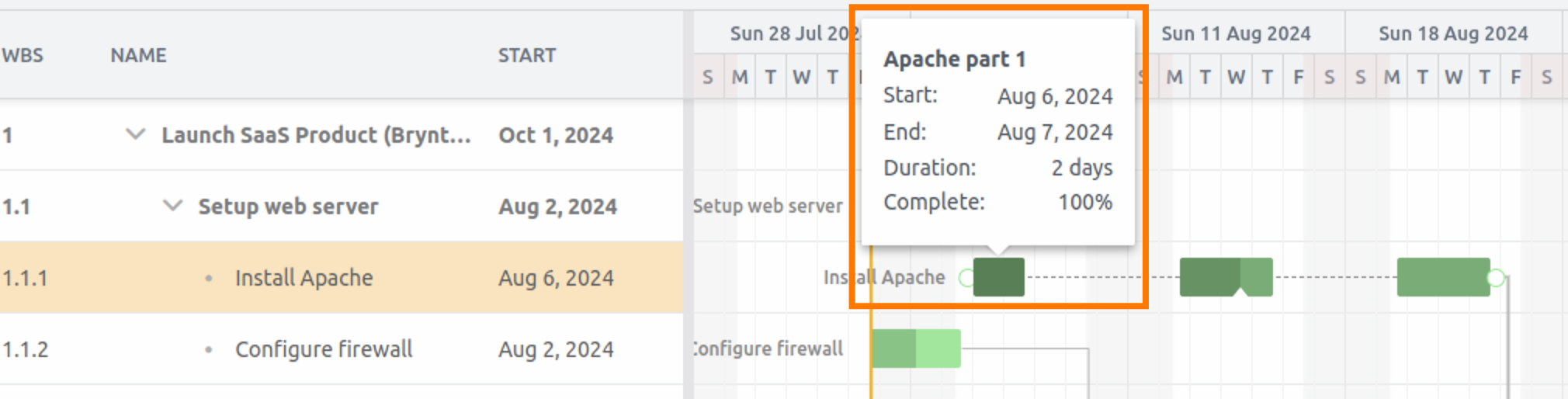Bryntum Gantt for Odoo Docs